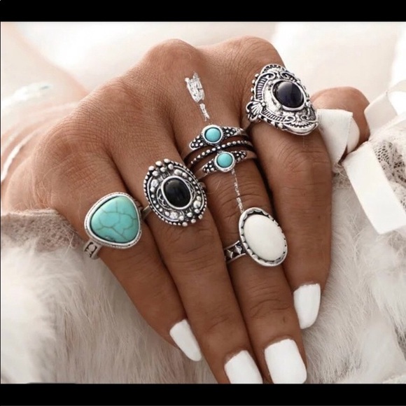 Jewelry | Beautiful Bohemian Ring Set Only Gold Left | Poshmark